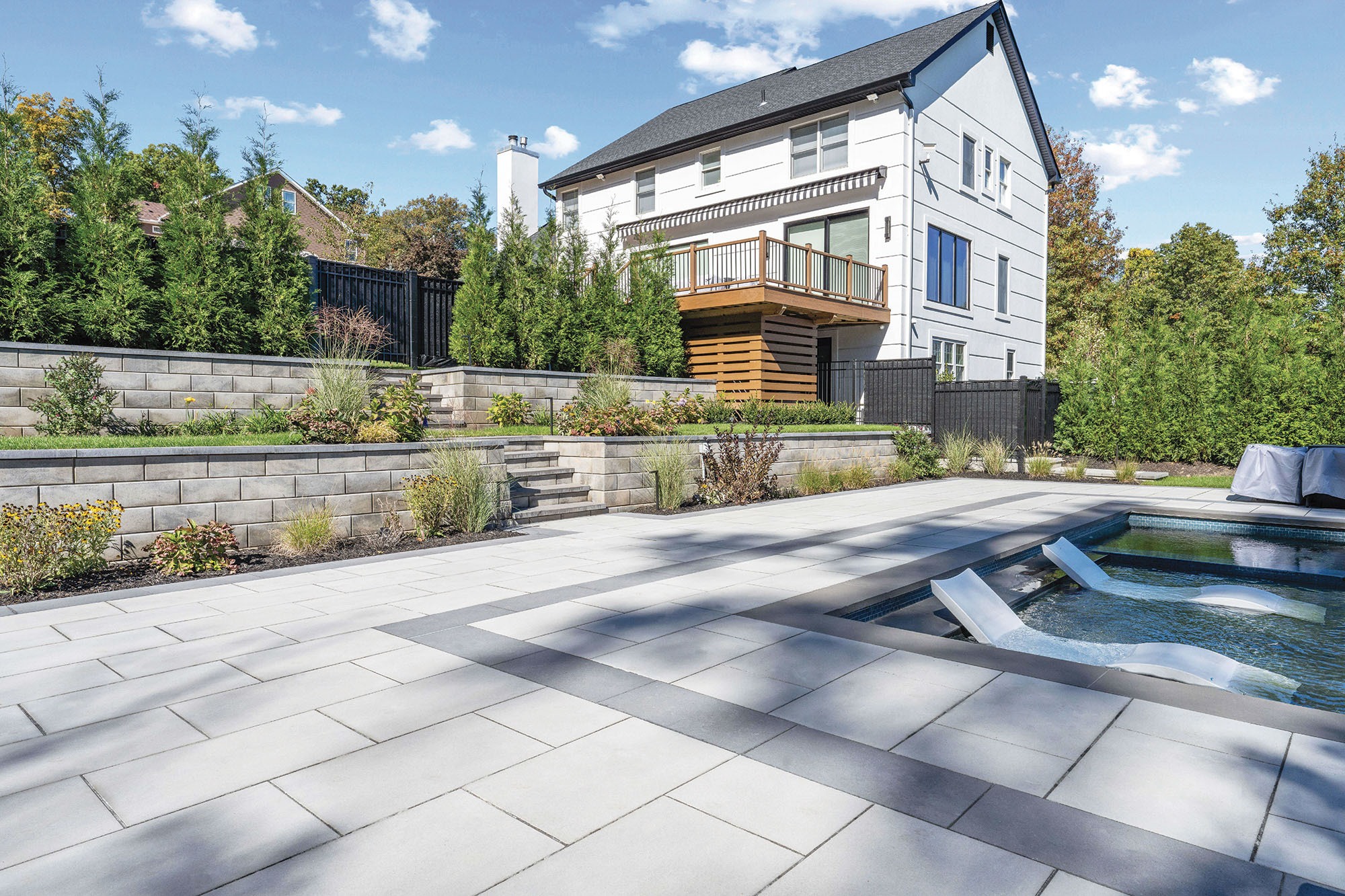 Connecting Every Level with Nicolock Retaining Walls and Pavers - Nicolock